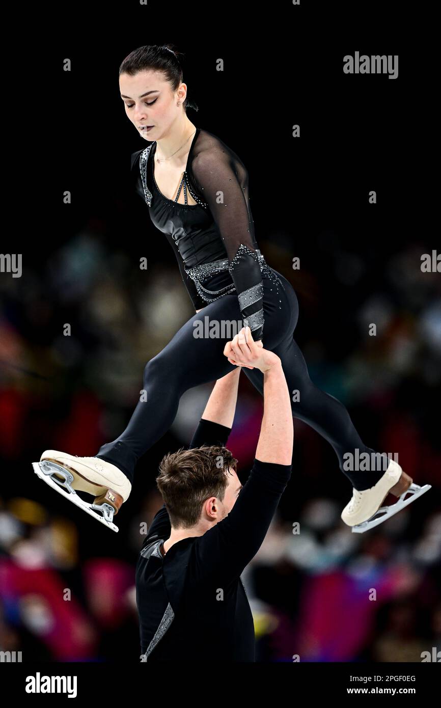 Daria DANILOVA & Michel TSIBA (NED), during Pairs Short Program, at the ...