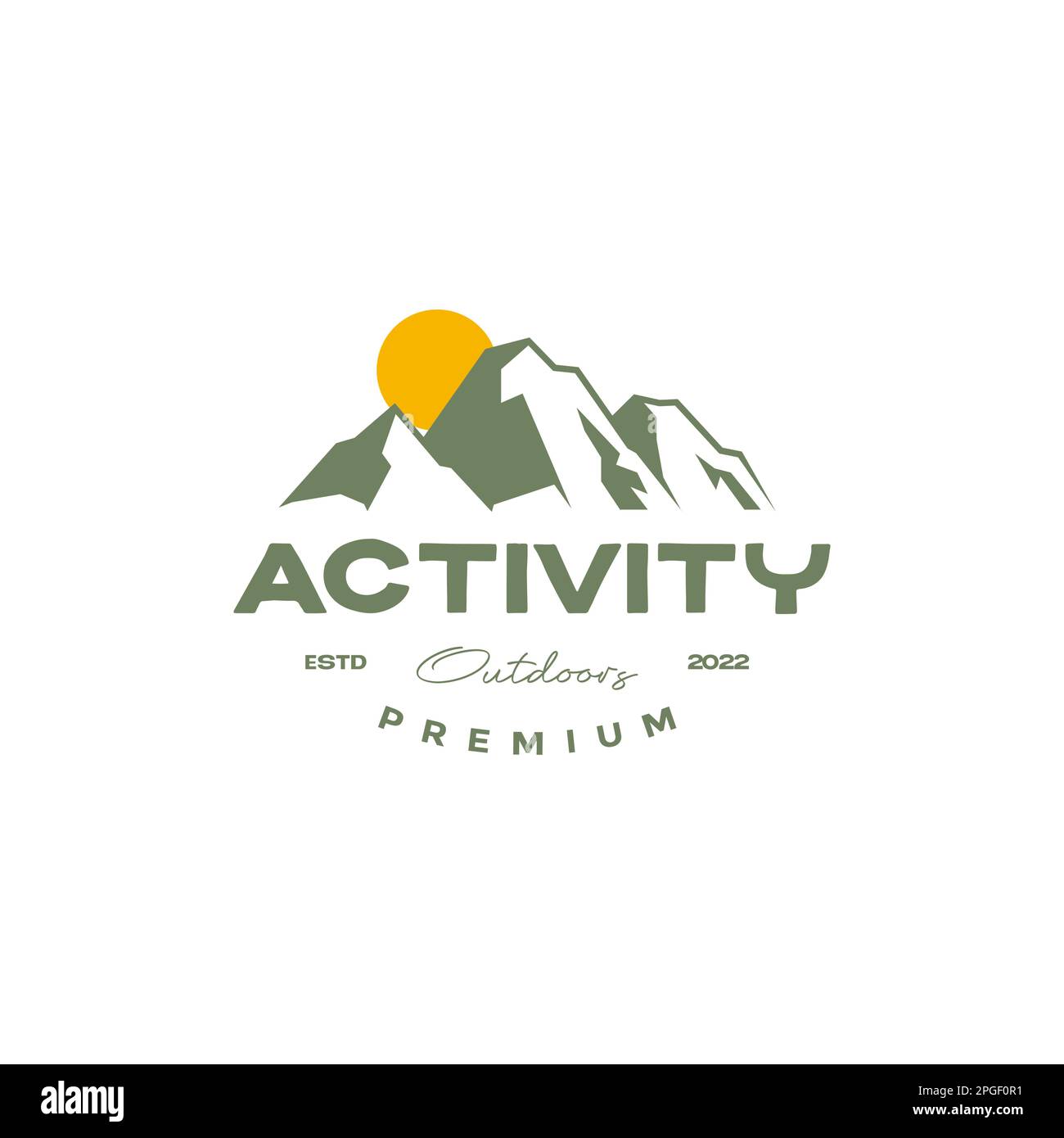 outdoor nature peak stone rock mount sunrise morning vintage logo ...