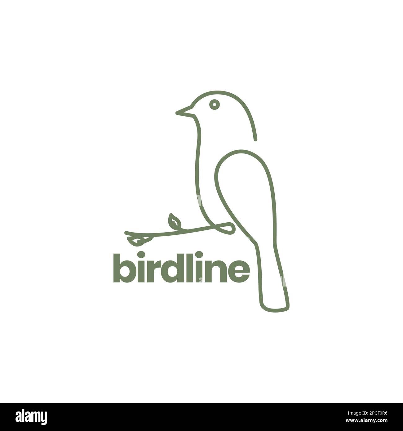 dove pigeon feminine minimalist line art modern logo design vector ...