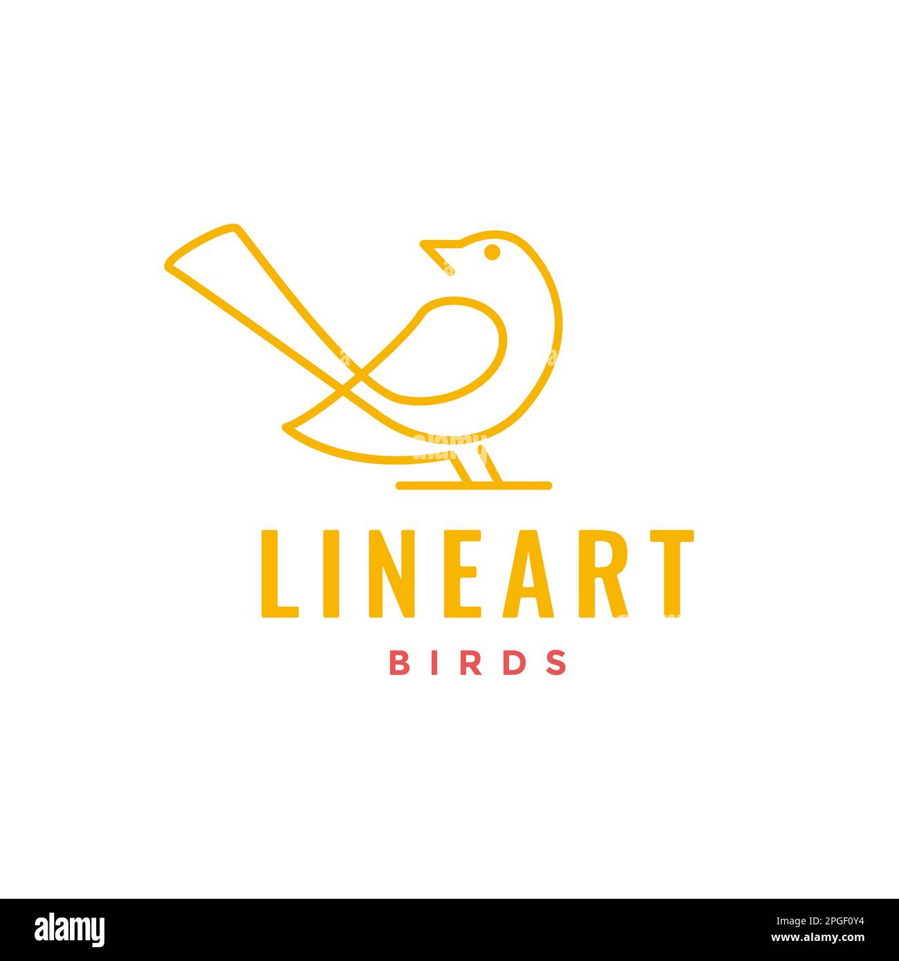 bird long tail magpie simple line art minimalist logo design vector Stock Vector Image & Art - Alamy