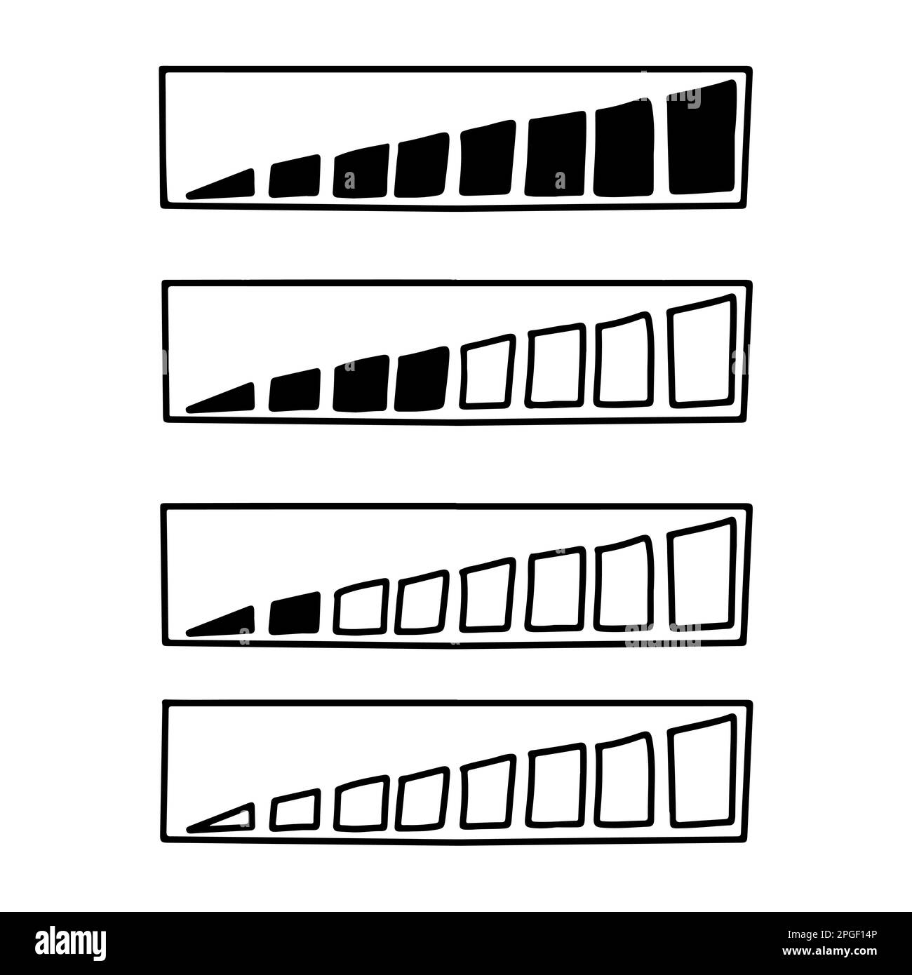 Signal pictigram in hand drawn doodle style. Vector illustration ...