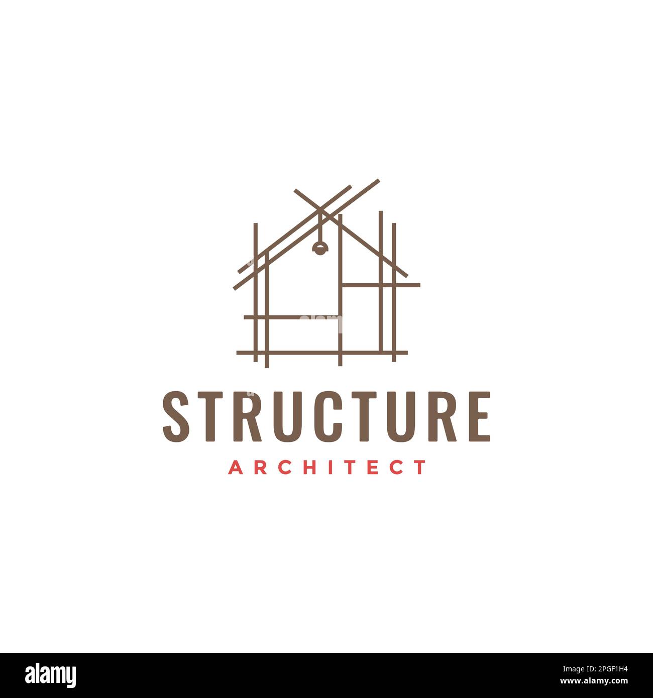 construction minimalist home house architect structure modern line logo ...