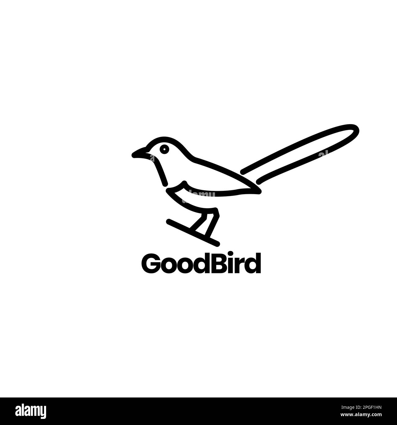 beauty bird perched magpie line art modern simple logo design vector ... beauty bird perched magpie line art modern simple logo design vector ...