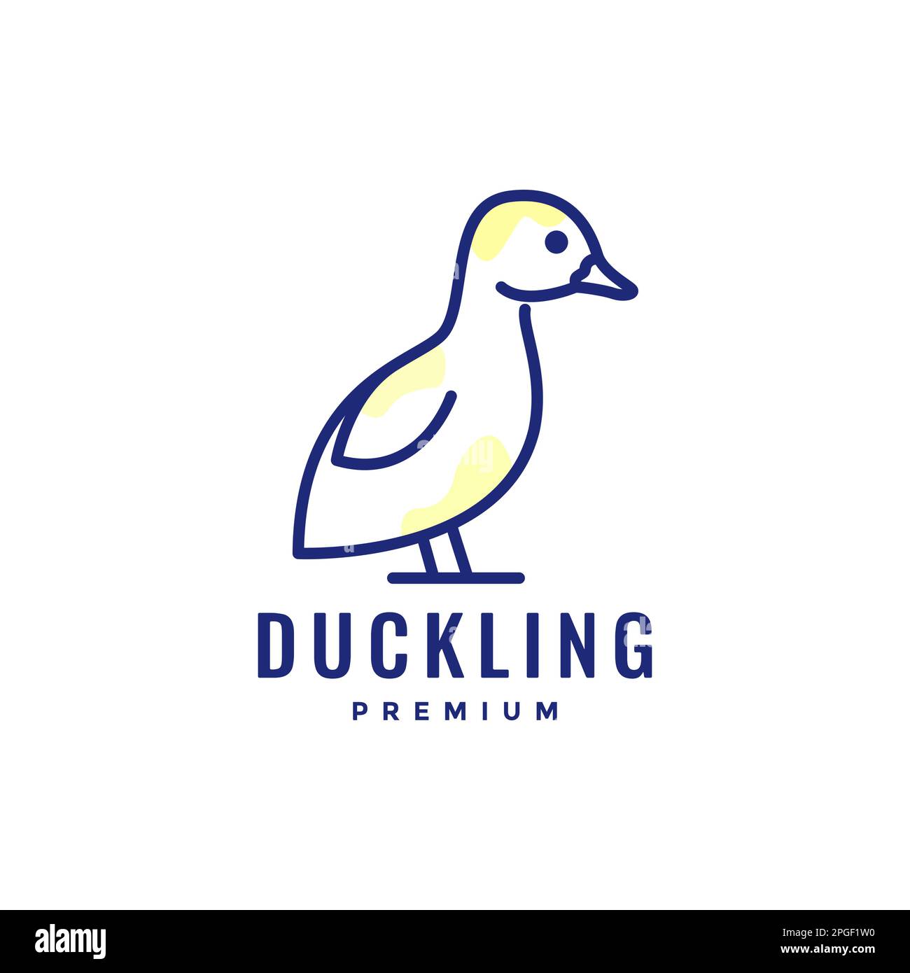 animal poultry little duck duckling line art modern abstract logo ...