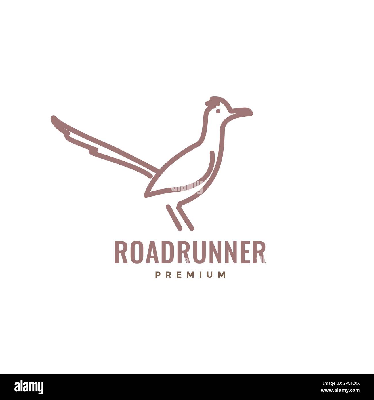 fast fun bird land roadrunner line modern minimal logo design vector ...