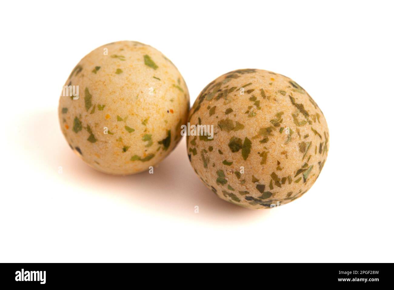 Rice Cracker Ball with Seaweed Isolated on White Background Stock Photo ...