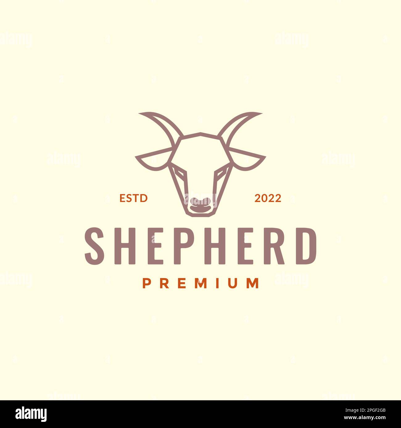 head animal horned cattle livestock goat shepherd lamb polygon line ...