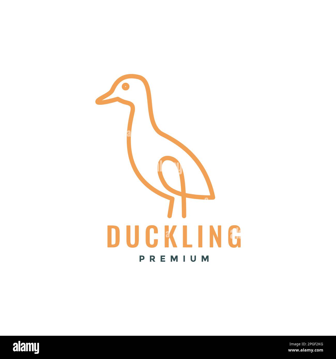 little animal poultry duckling duck line modern minimal logo design ...