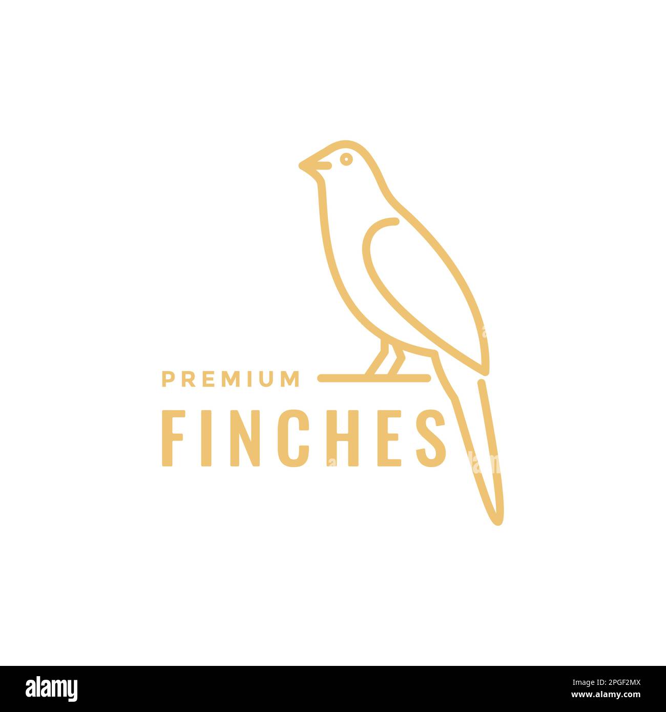 exotic bird finches long tail beauty modern line logo design vector Stock Vector Image & Art - Alamy