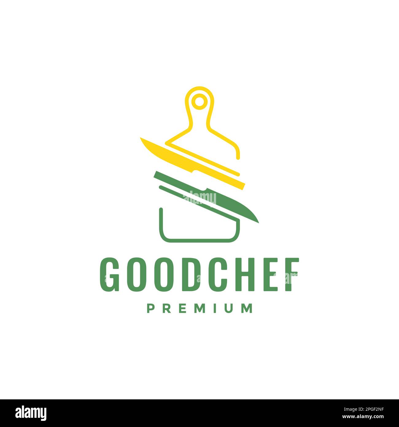 cutting board kitchen knife chef food abstract modern logo design ...