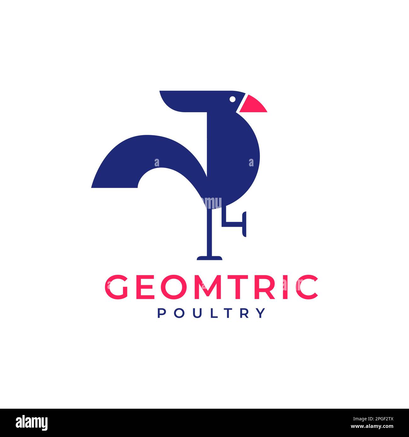 animal poultry rooster chicken geometric modern minimal logo design ...
