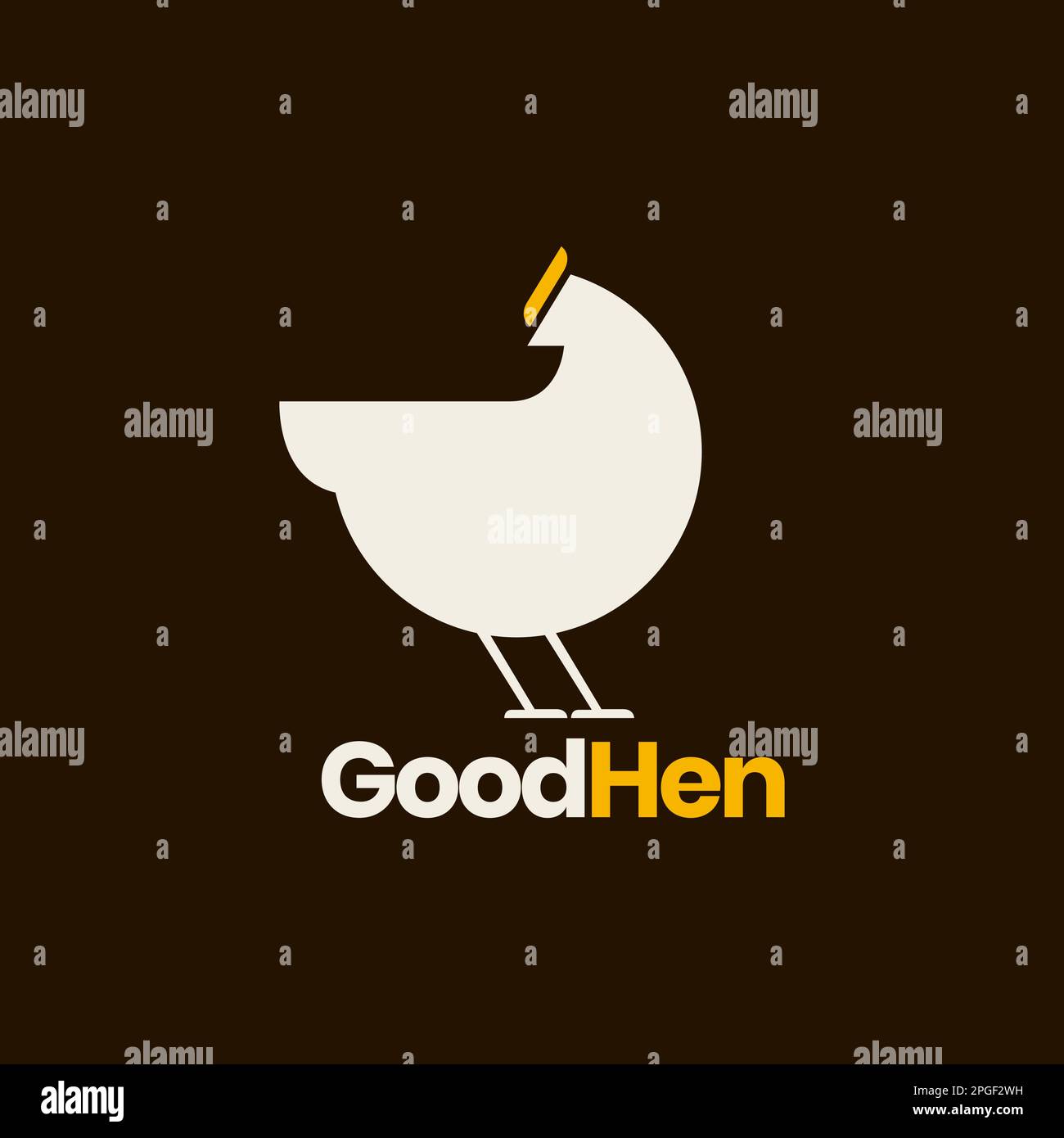 animal poultry hen white egg meat geometric modern logo design vector ...