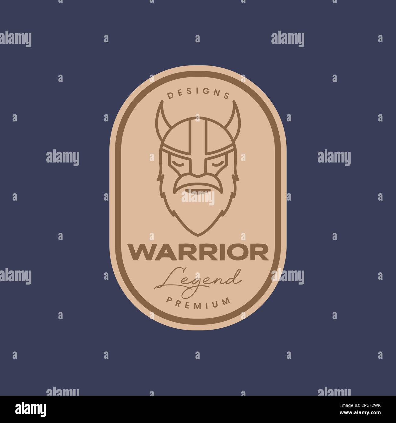 legend viking sailor head helmet horned bearded line art vintage badge ...