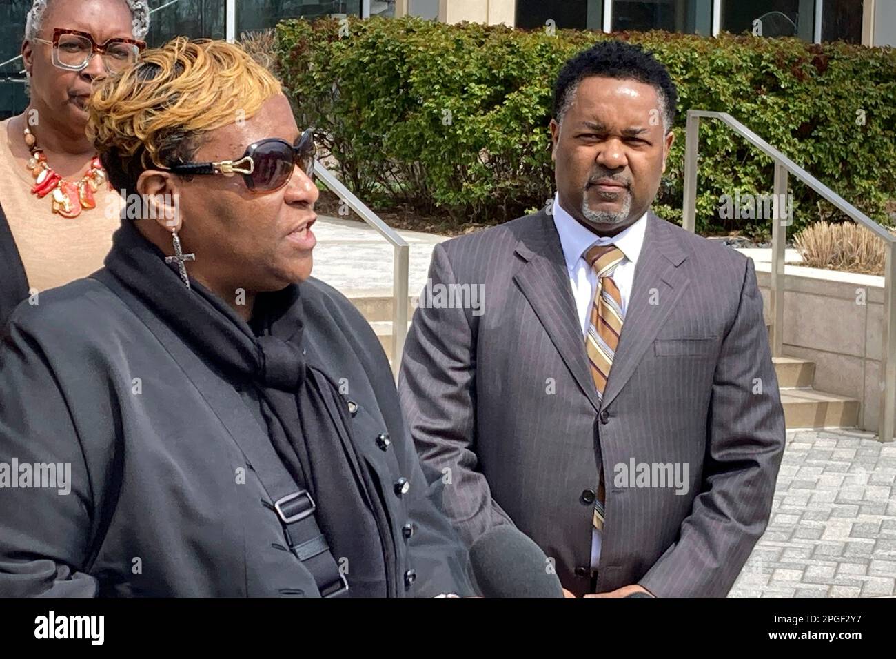 Timothy McCree Johnson's mother Melissa Johnson, along with attorney ...