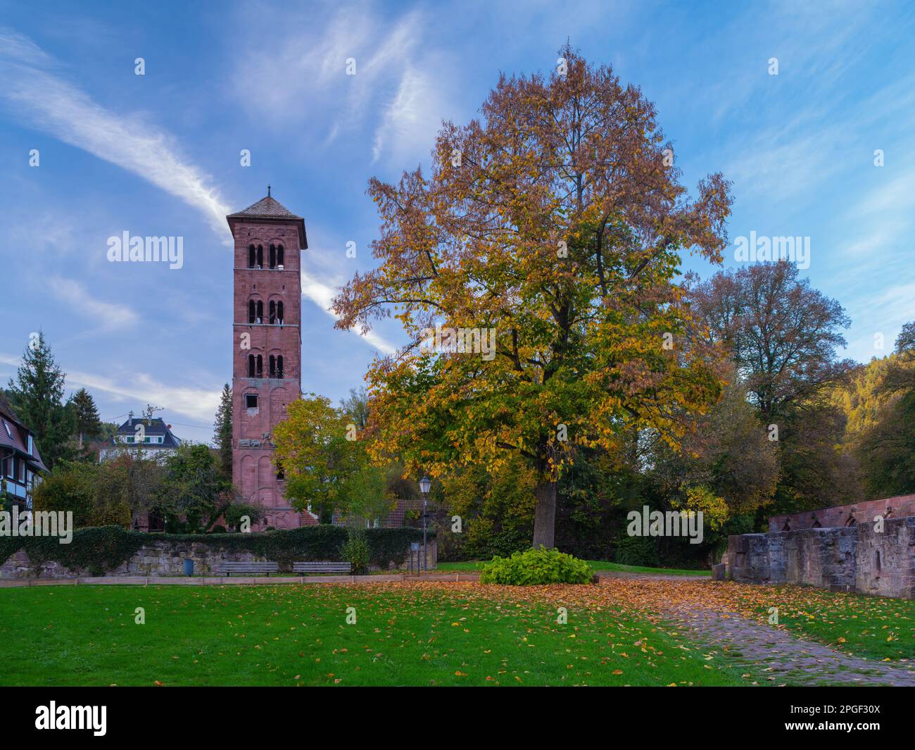This is the owl tower of the Hirsau monastery near Calw in the northern ...