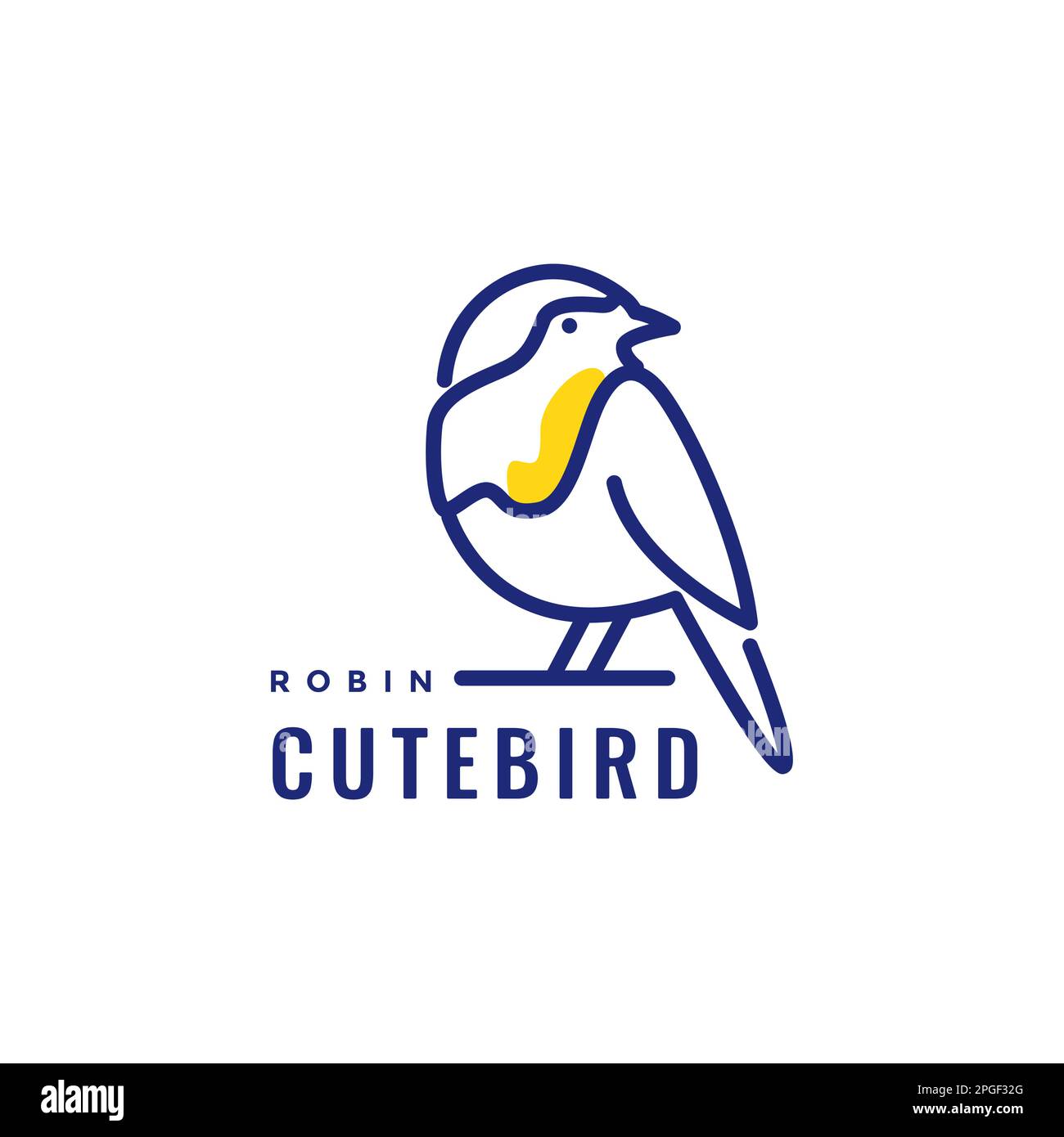 exotic bird beauty american robin line abstract modern logo design ...