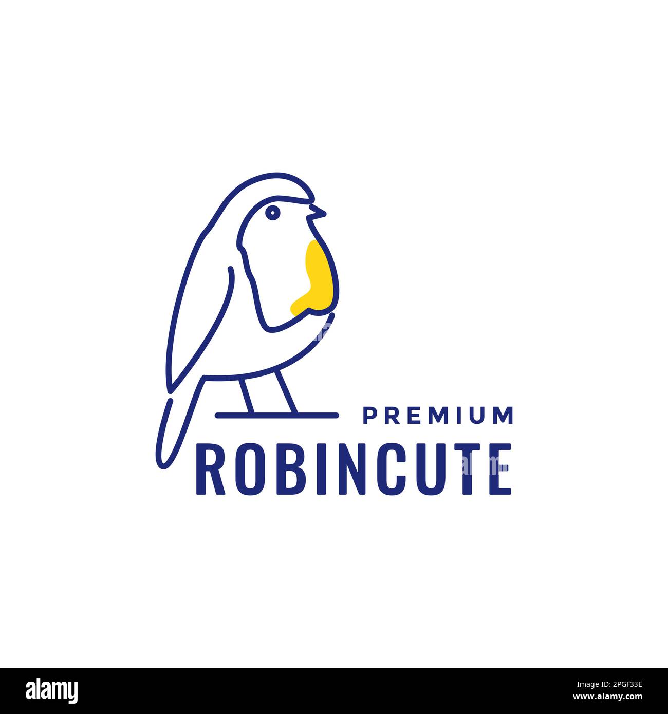 exotic bird beauty american robin line abstract modern logo design ...