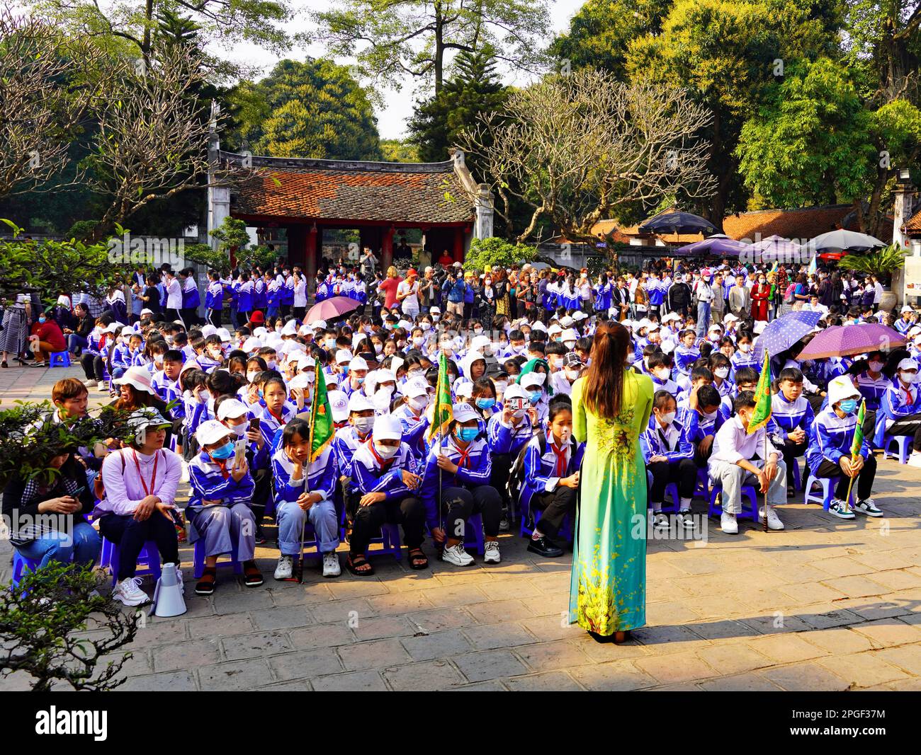 Hanoi, Vietnam - February 25, 2023 - Vietnamese students visit Hanoi's ...