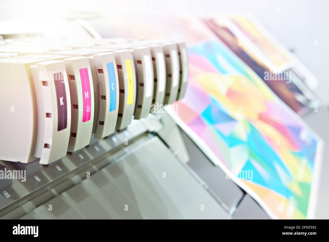 Wide-format plotter color cartridges Stock Photo - Alamy