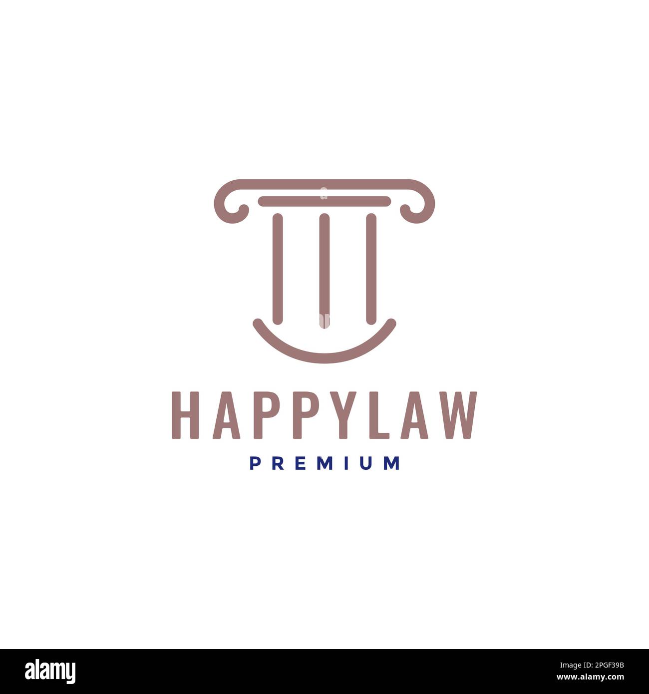 law attorney pillar smile happy minimal logo design vector Stock Vector ...