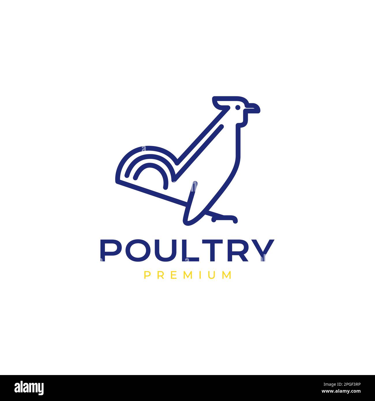 poultry rooster chicken geometric modern minimal logo design vector ...