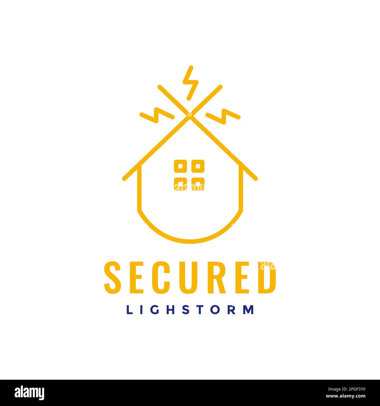 architect structure home secure light storm roof minimal logo design vector Stock Vector Image ...