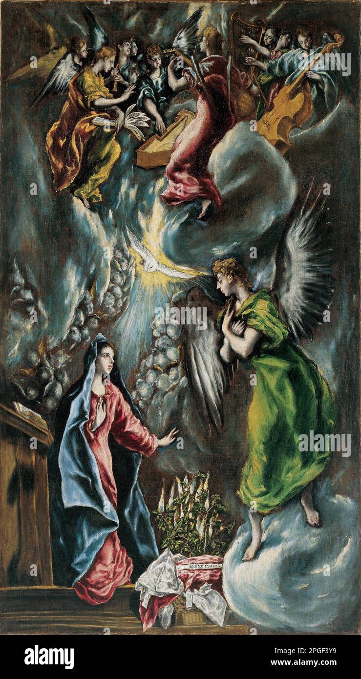 The annunciation 1596 el greco hi-res stock photography and images - Alamy
