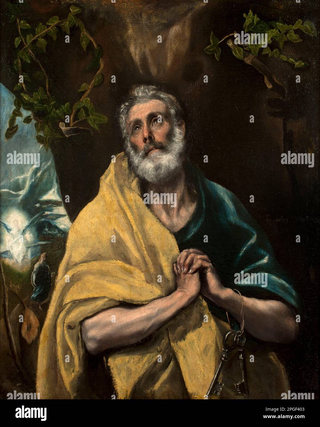 Saint Peter in Tears Ca. 1587-1596 by El Greco Stock Photo - Alamy
