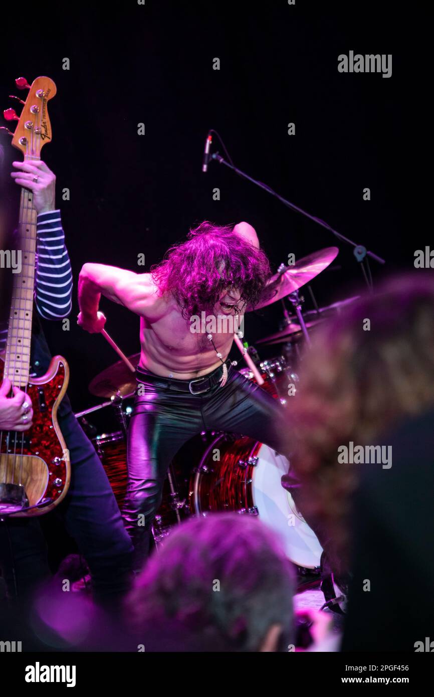 Barcelona, Spain. 2023.02.23. The Fuzztones band perform on stage at ...