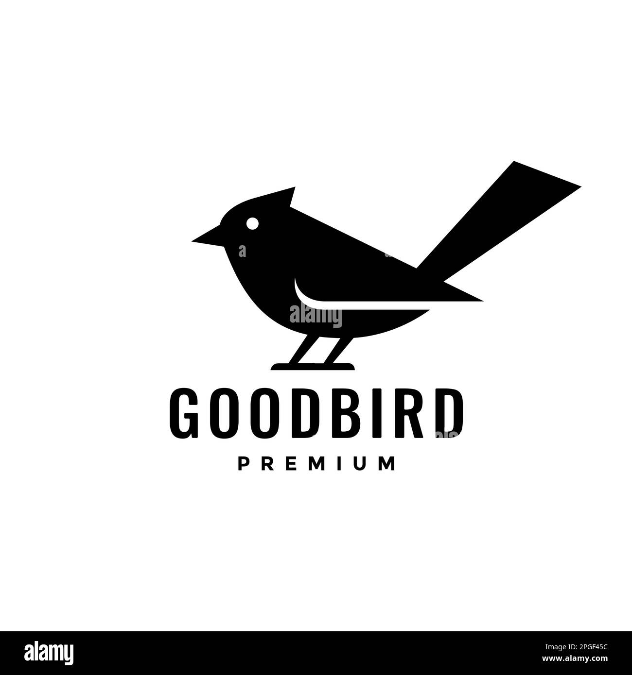 exotic black bird modern shape clean logo design vector Stock Vector ...