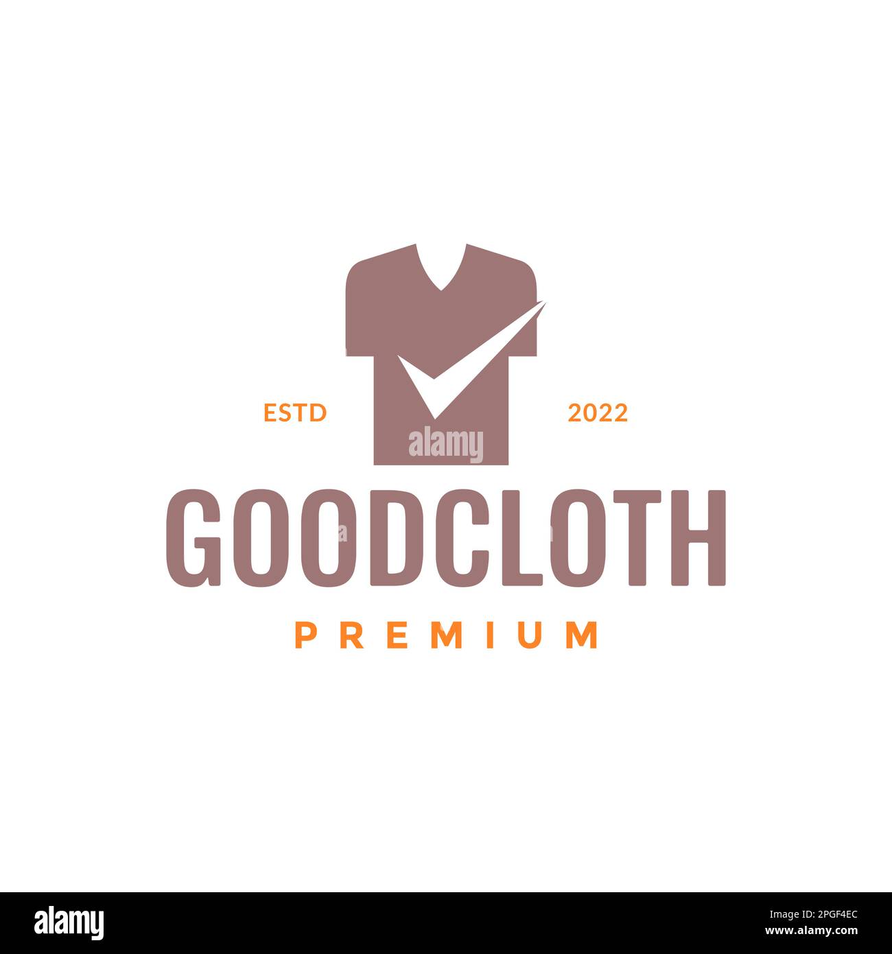 good cloth check mark option man hipster logo design vector Stock ...
