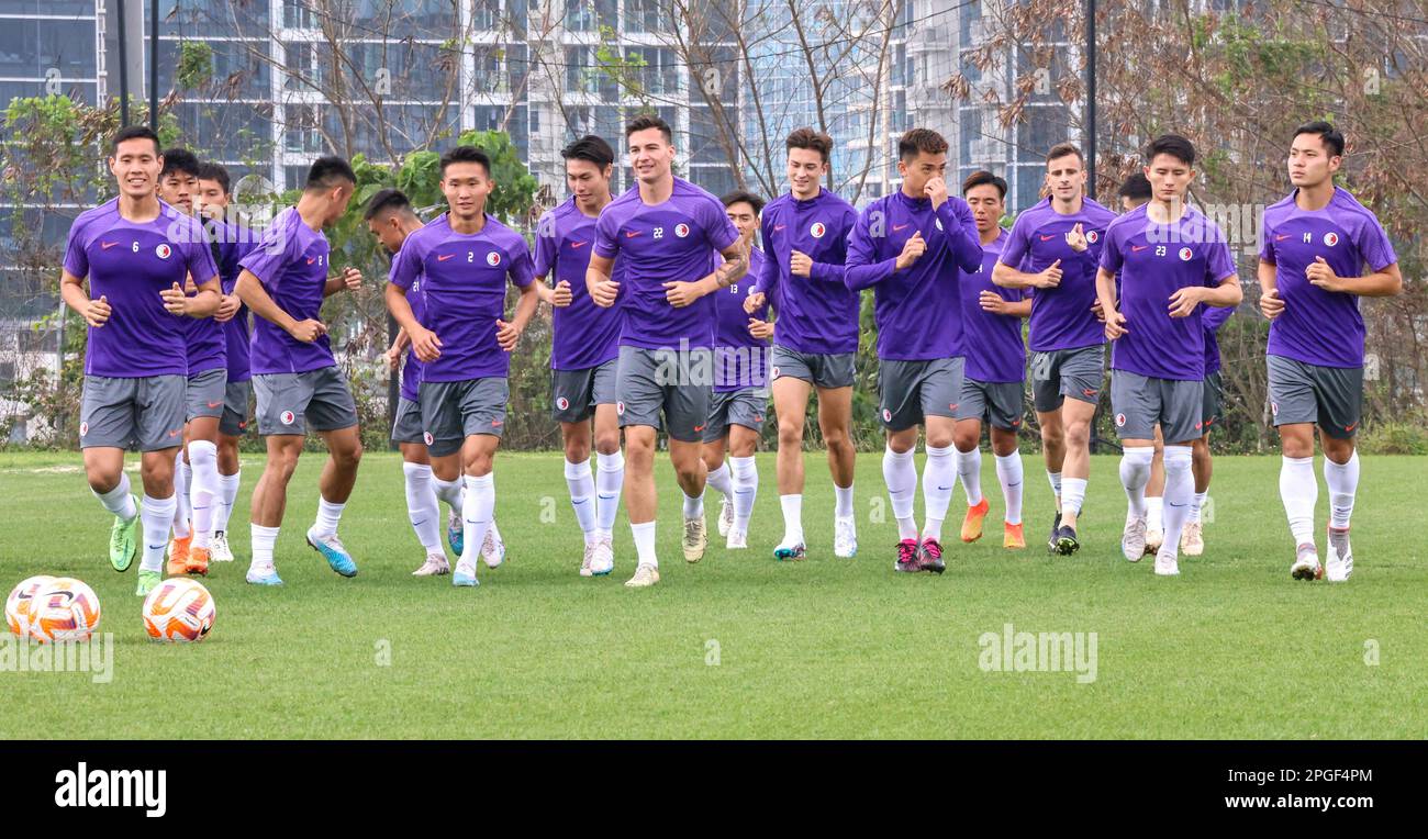 Hong Kong Football National Team training at Tseung Kwan O Training ...