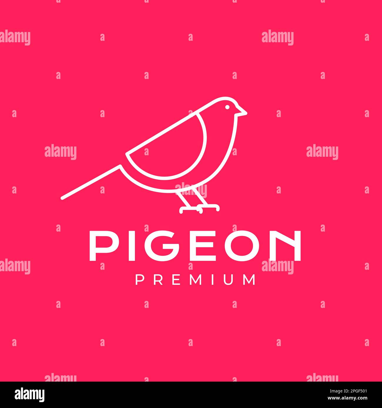 bird beauty dove pigeon geometric line modern minimalist logo design vector Stock Vector Image ...