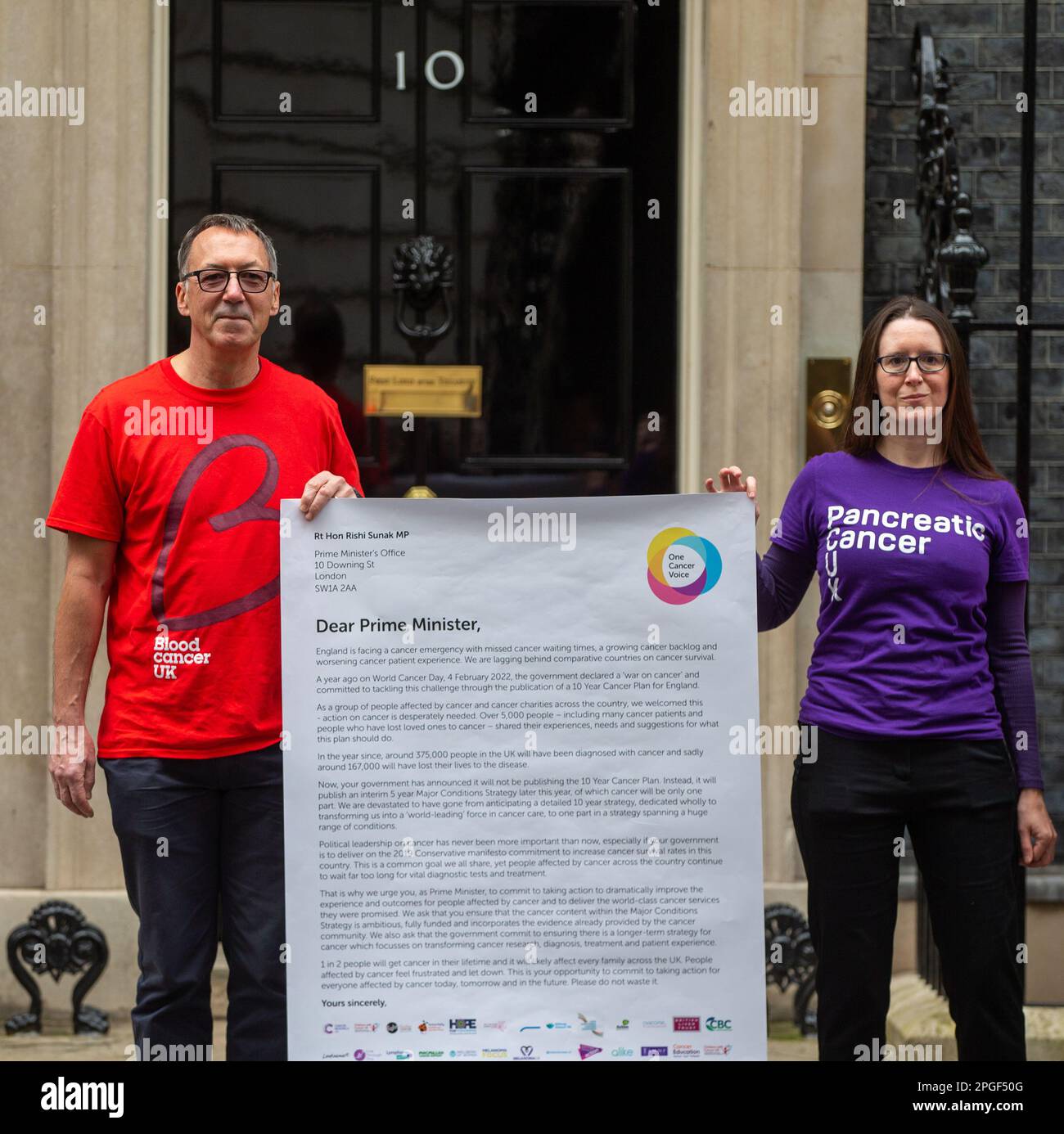 London, England, UK. 22nd Mar, 2023. Representatives of UK cancer ...