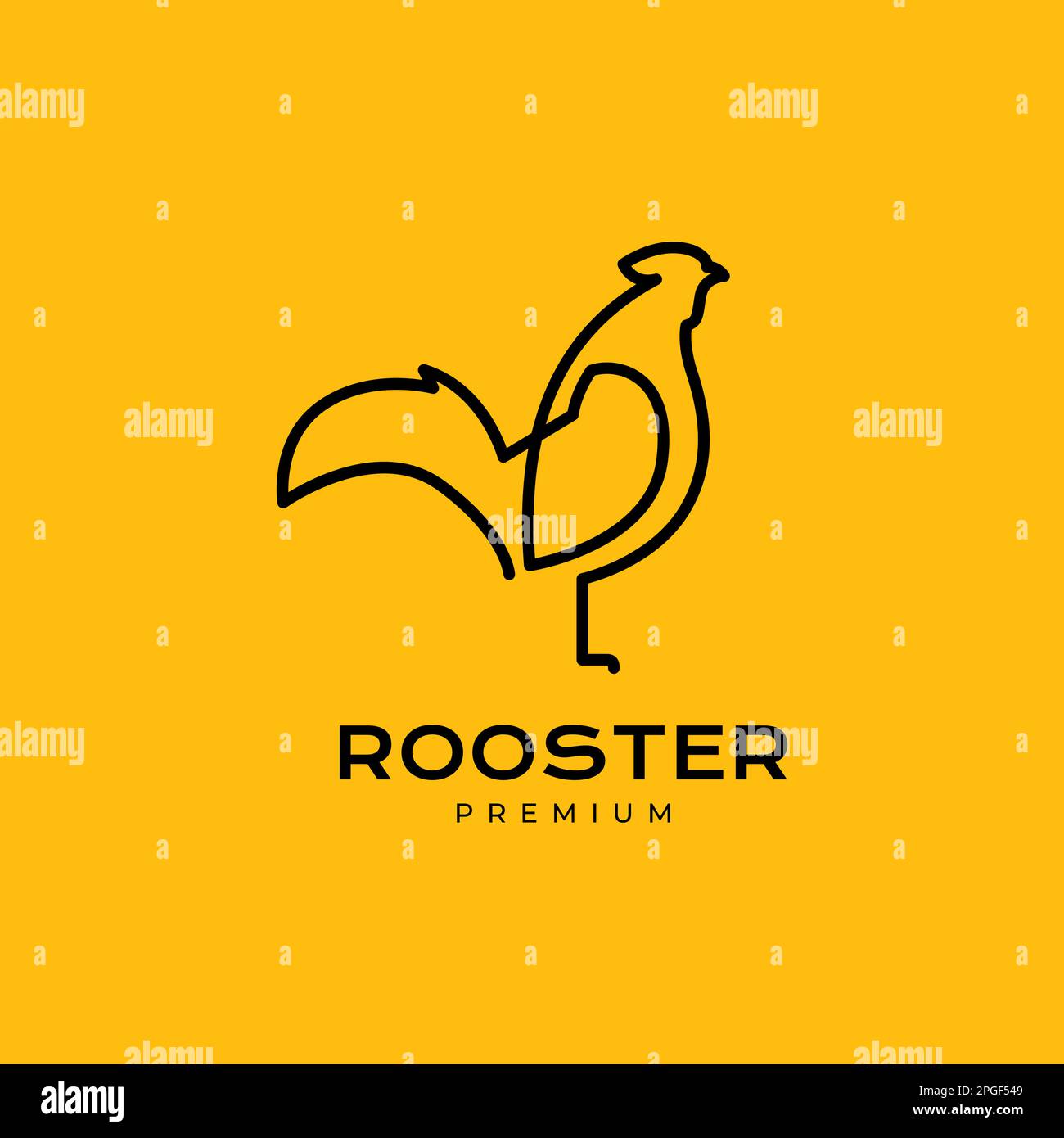 chicken rooster poultry crowing continuous line modern minimalist logo ... chicken rooster poultry crowing continuous line modern minimalist logo ...