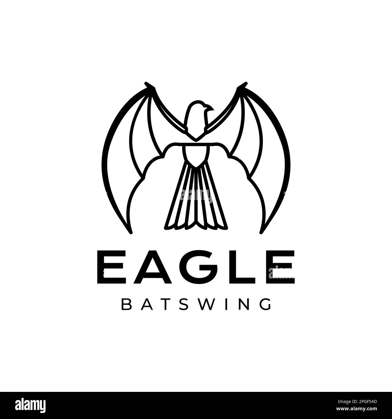 animal bird eagle carnivore fly wings bats minimal line modern ...