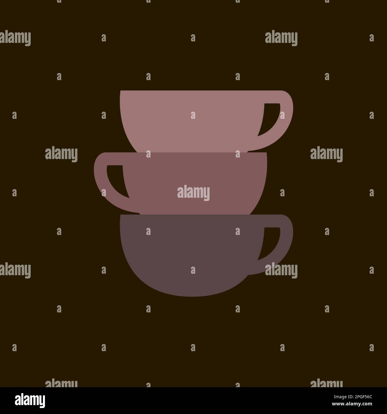 cup of coffee piled up chocolate drink taste smell logo design vector ...
