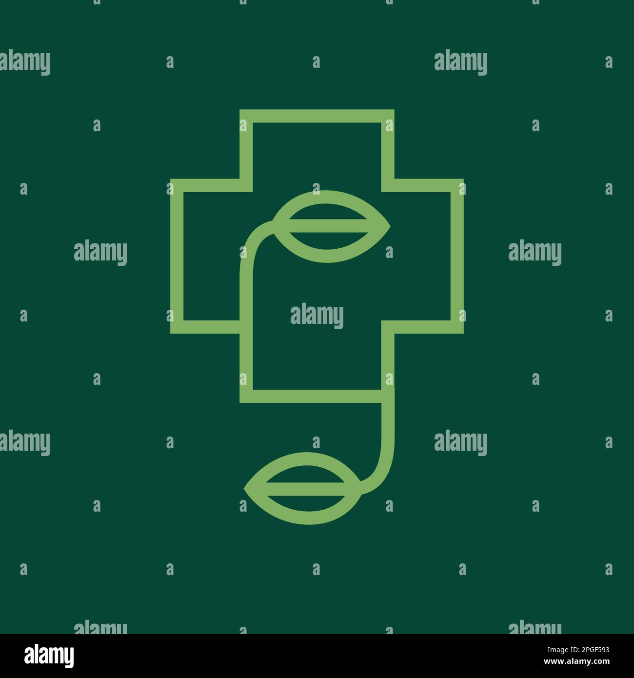 medical cross clinic hospital leaves leaf herbal medicine health line ...