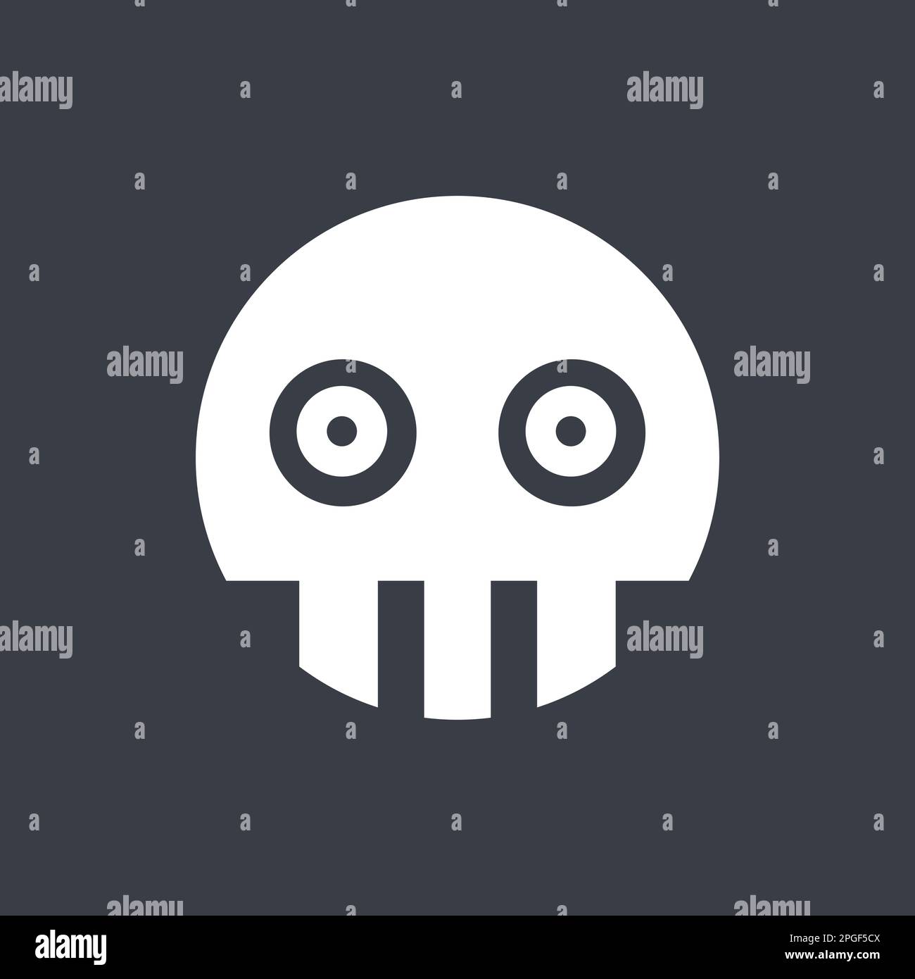 skull cranium modern circle geometric logo design vector Stock Vector ...