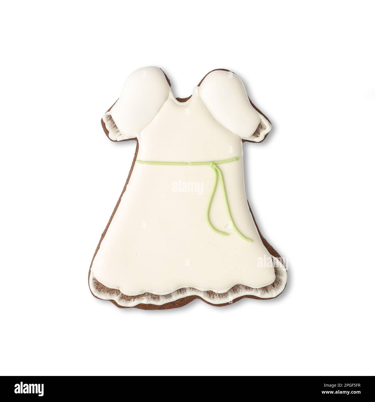 Dress gingerbread cookie isolated over white background Stock Photo - Alamy
