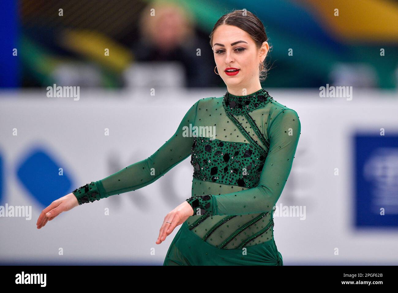 SAITAMA, JAPAN - MARCH 22: Julia Sauger of Romania competes in the ...