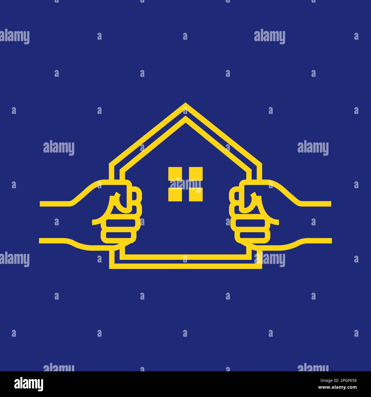 strong home house construction structure architect minimal logo design ...