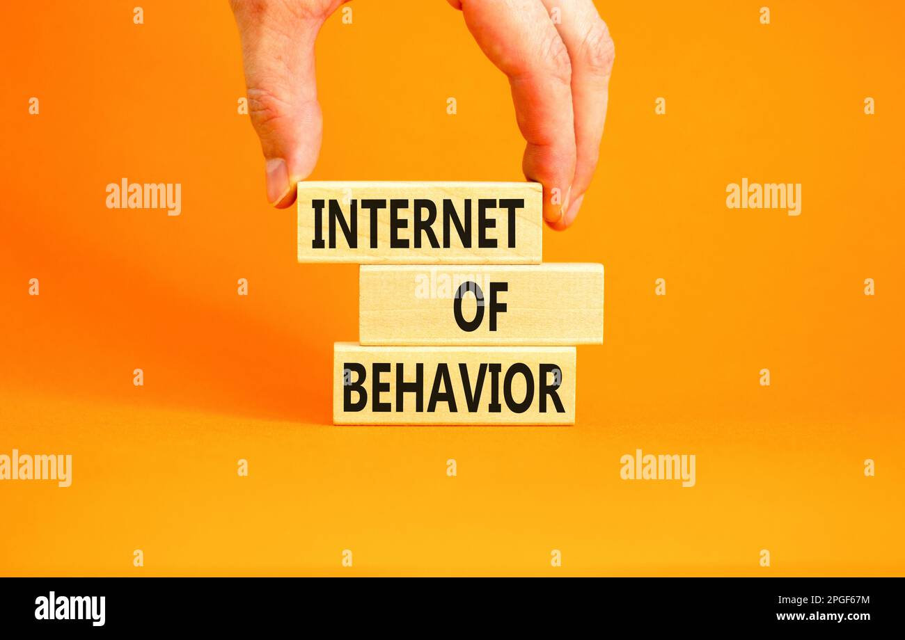 Internet of behavior symbol. Concept words Internet of behavior on ...