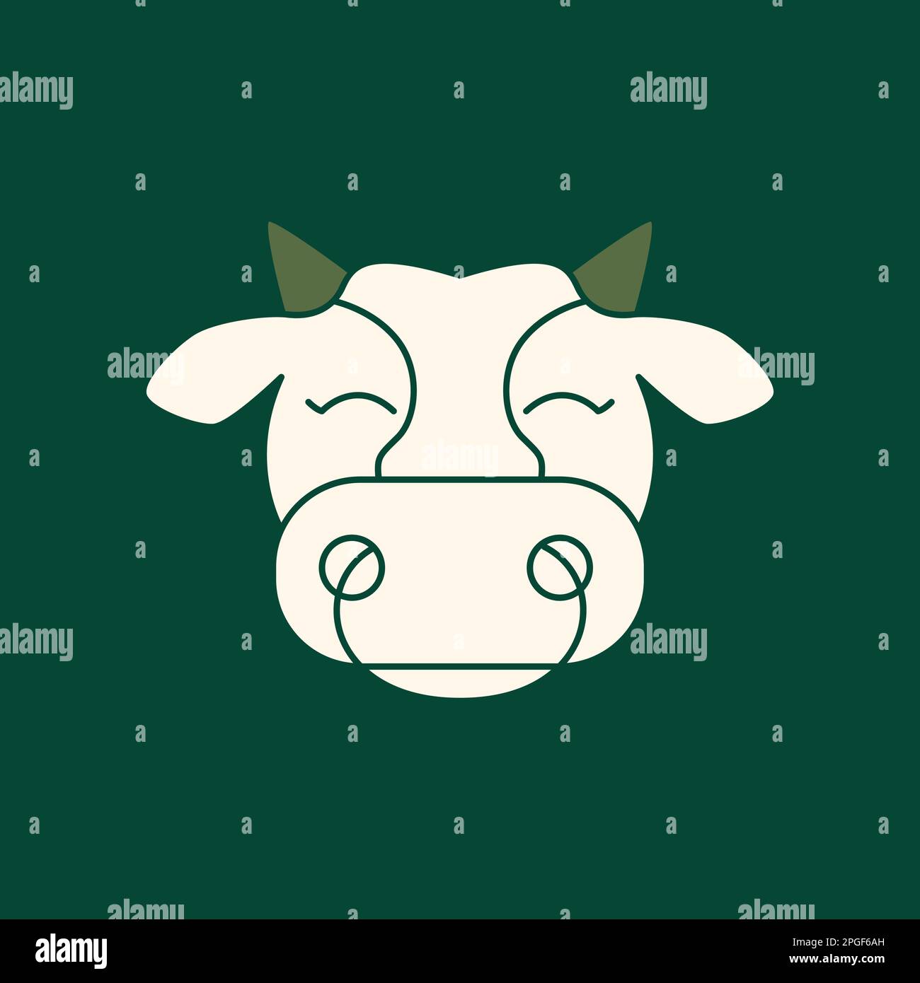 animal farm cattle livestock fat cows head milk beef cute smile mascot ...