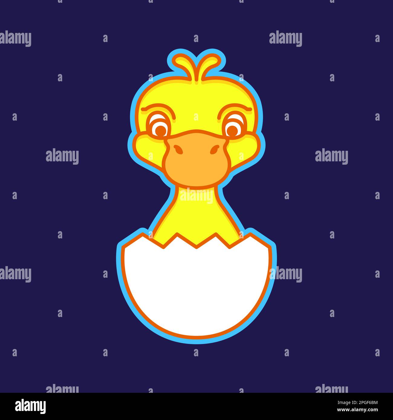 animal pets poultry little duck duckling hatch egg cute mascot cartoon ...