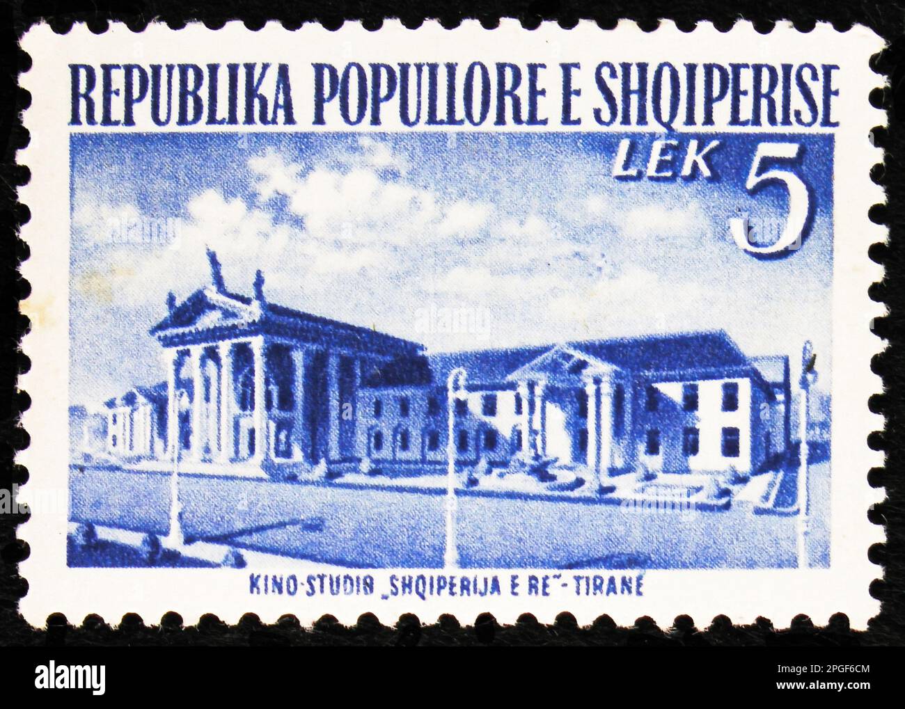 MOSCOW, RUSSIA - MARCH 16, 2023: Postage stamp printed in Albania shows ...