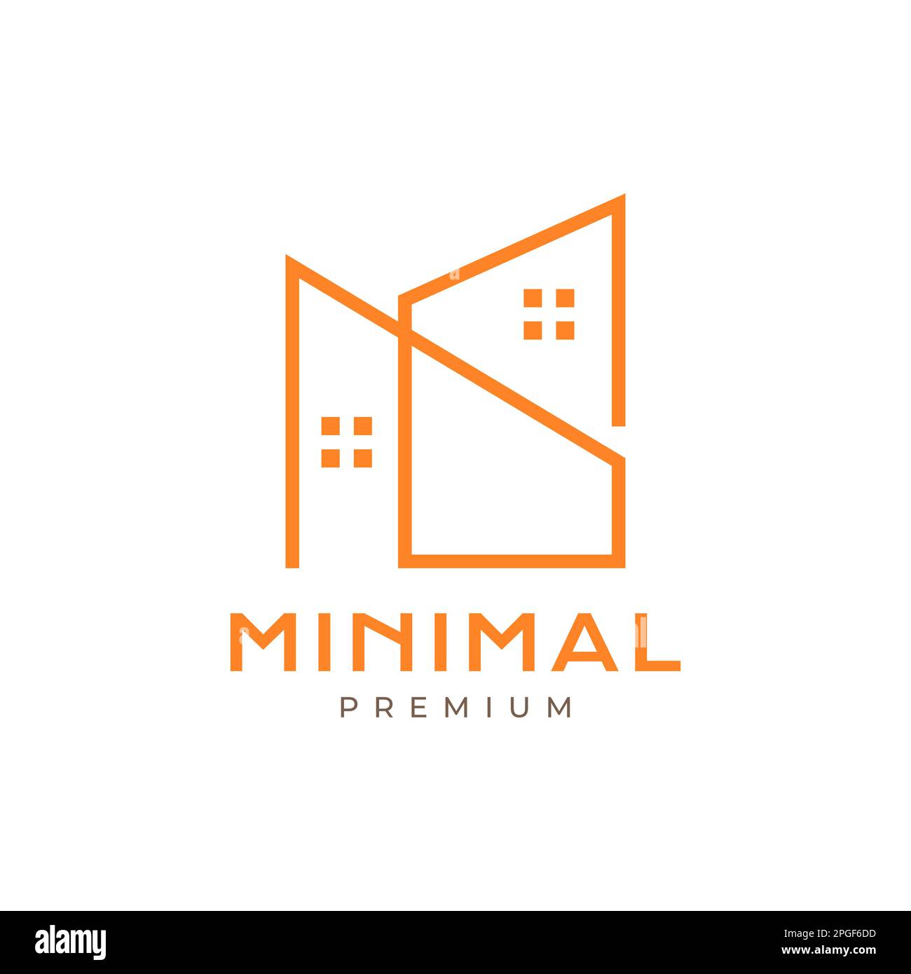 house home building futuristic minimalist architecture modern logo ...