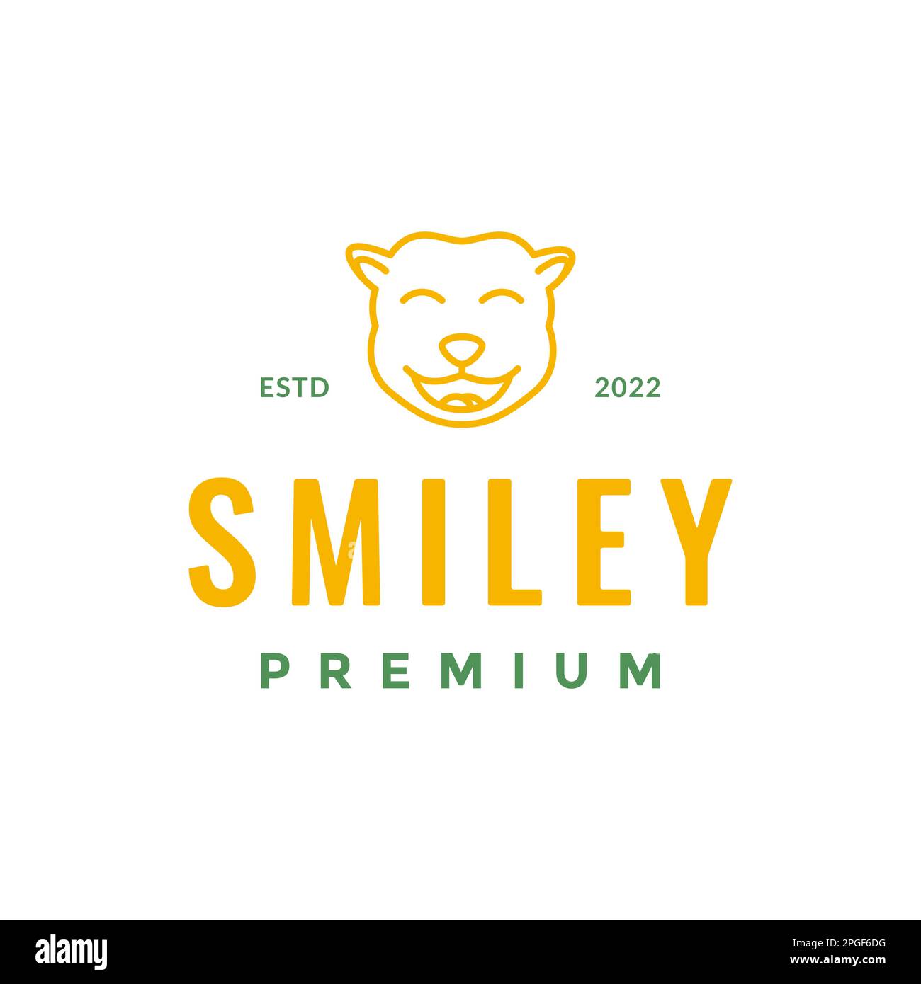 animal little forest mascot smile cute happy minimal logo design vector ...
