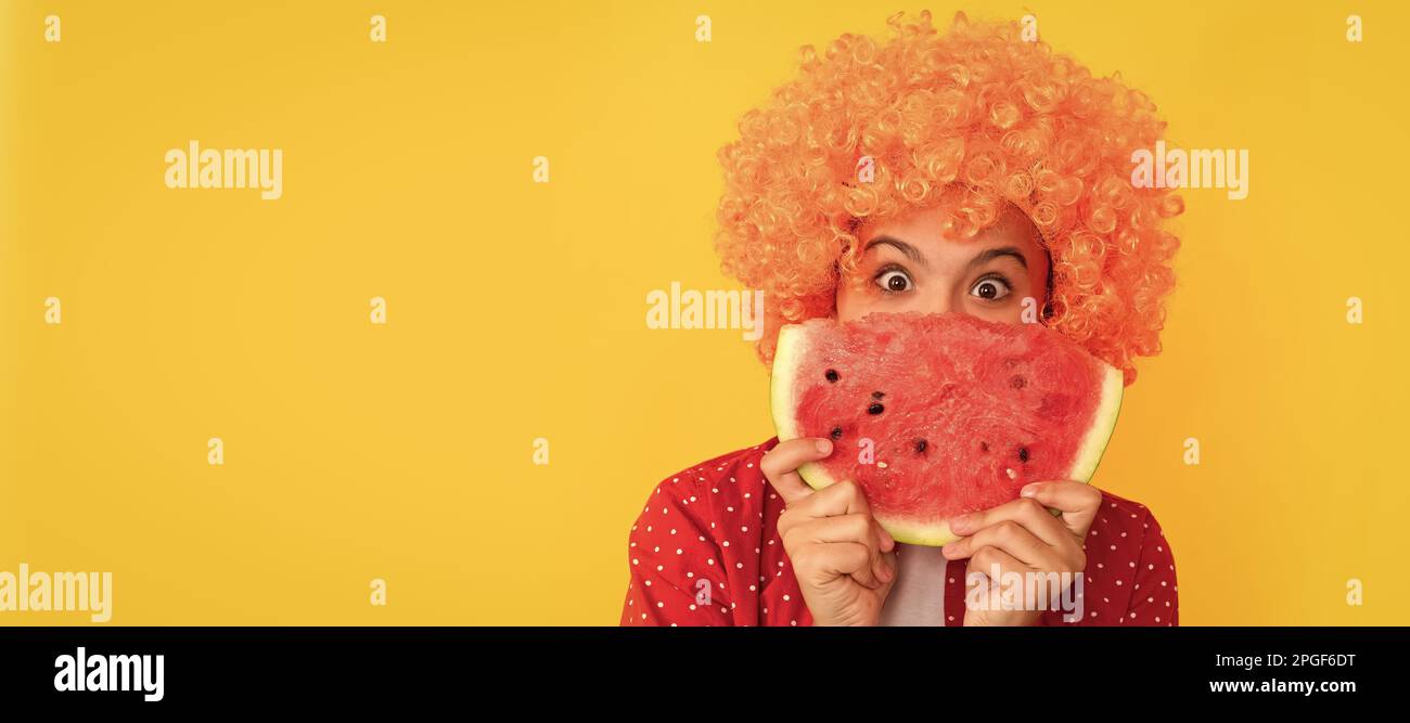 yummy juicy watermelon. kid with fruit. healthy food. fructose healthy ...
