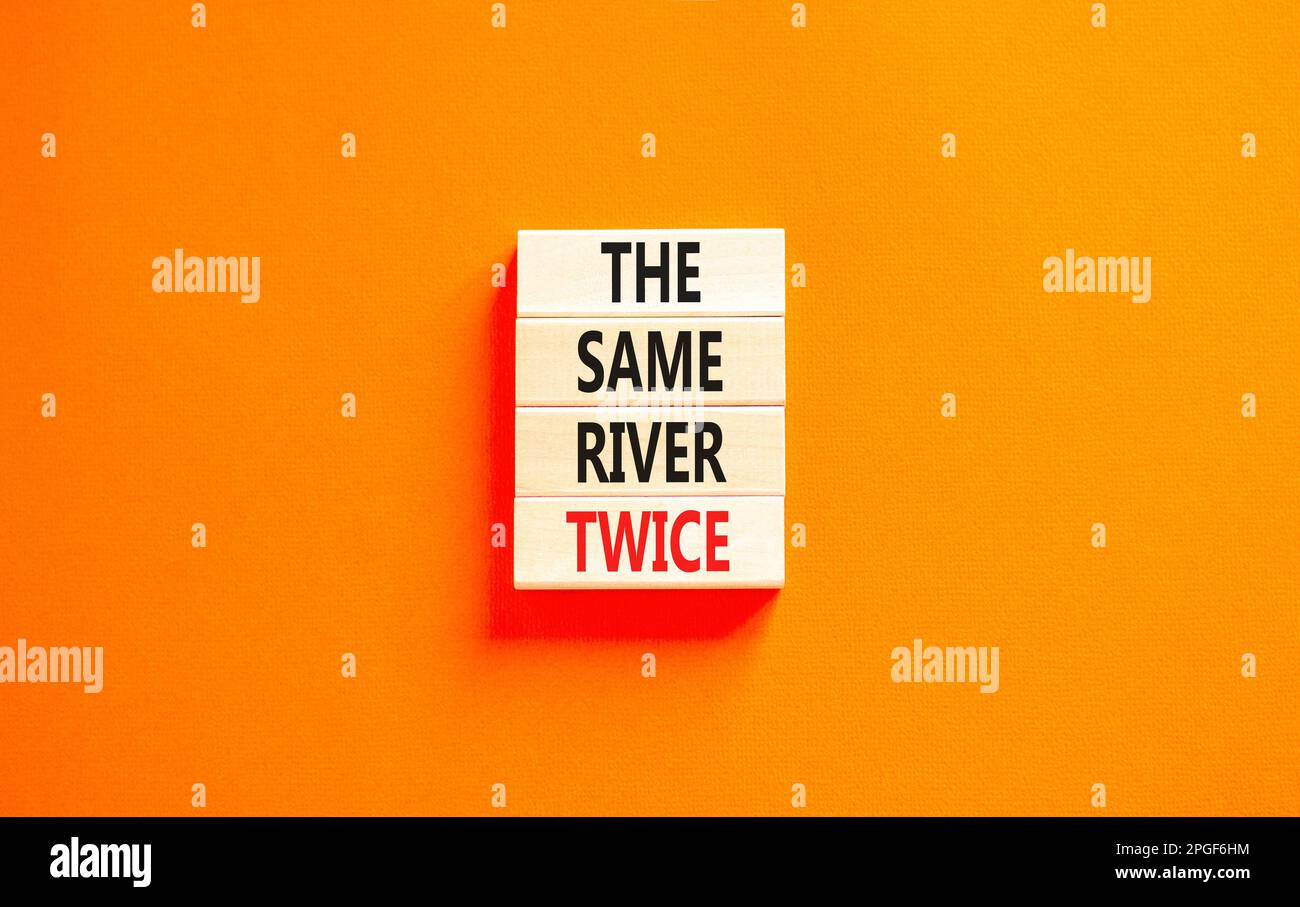 The same river twice symbol. Concept words The same river twice on ...